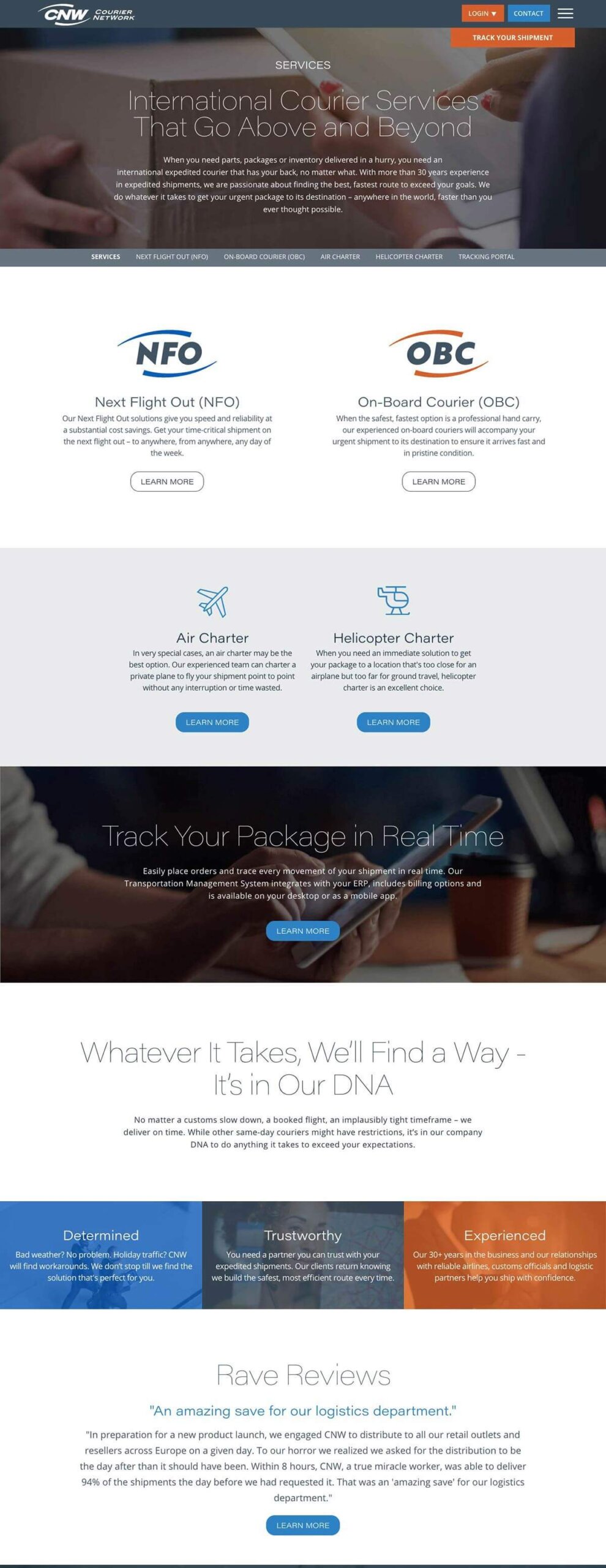 Website Redesign for CNW Courier Network | Bop Design Portfolio